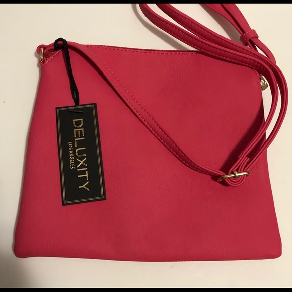 Deluxity Los Angeles | Bags | Nwt Deluxity Red Crossbody Shoulder Bag ...